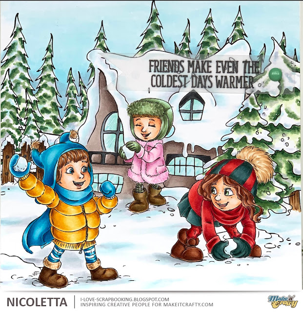 Nicoletta Porcu design: Playing with friends in the snow