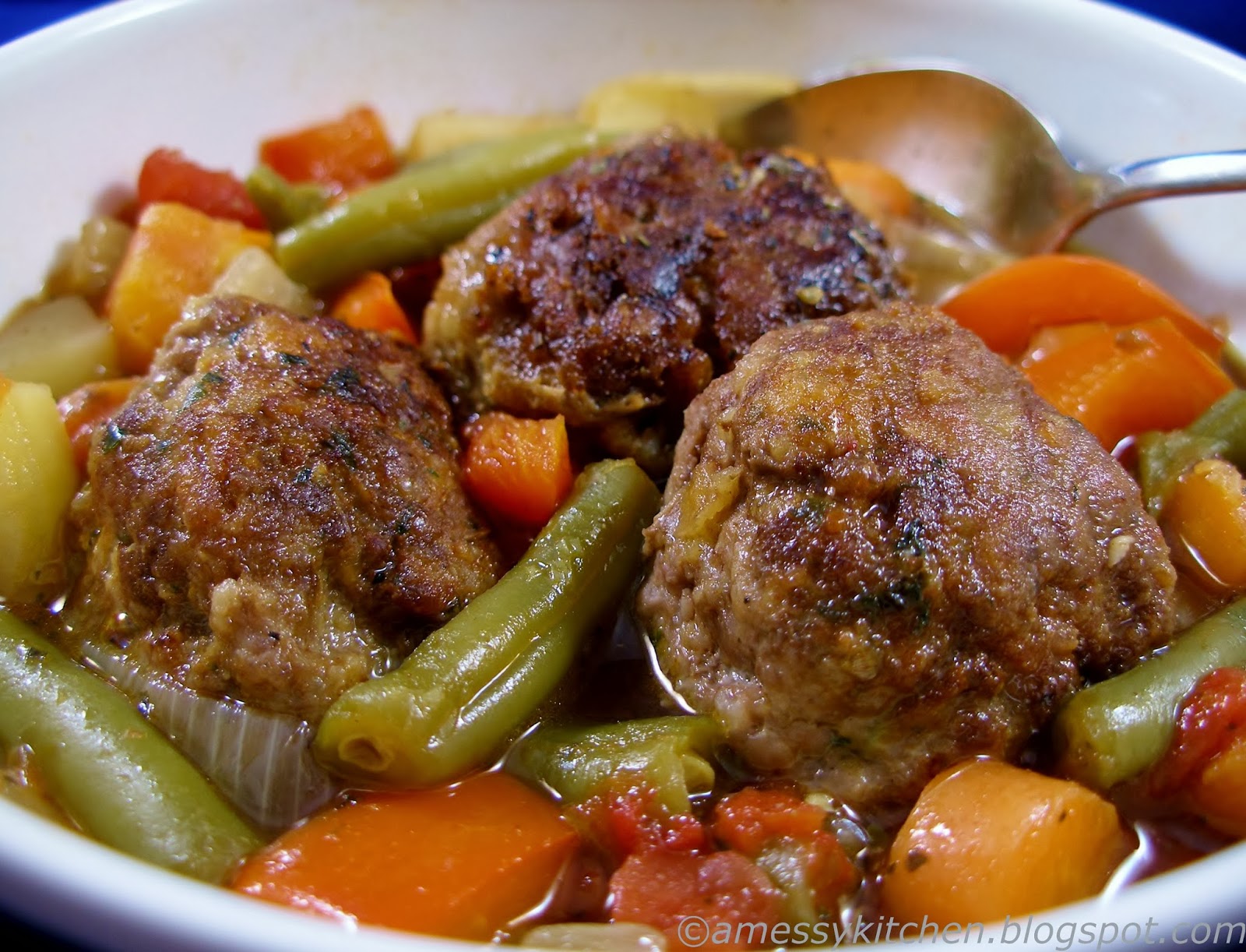 A Messy Kitchen Meatball Stew