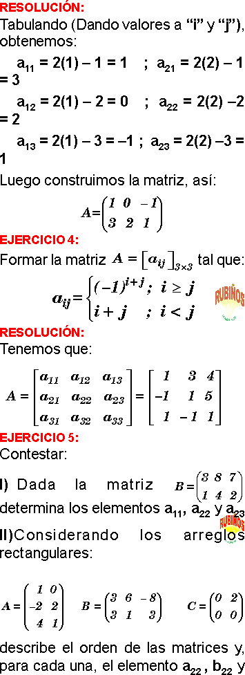 MATRICES EJERCICIOS RESUELTOS PDF