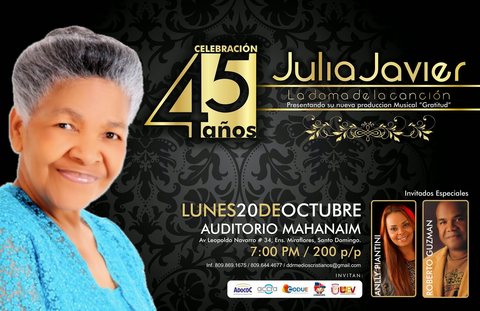 Doña Julia Javier celebrará sus 45 años en la música cristiana en ...