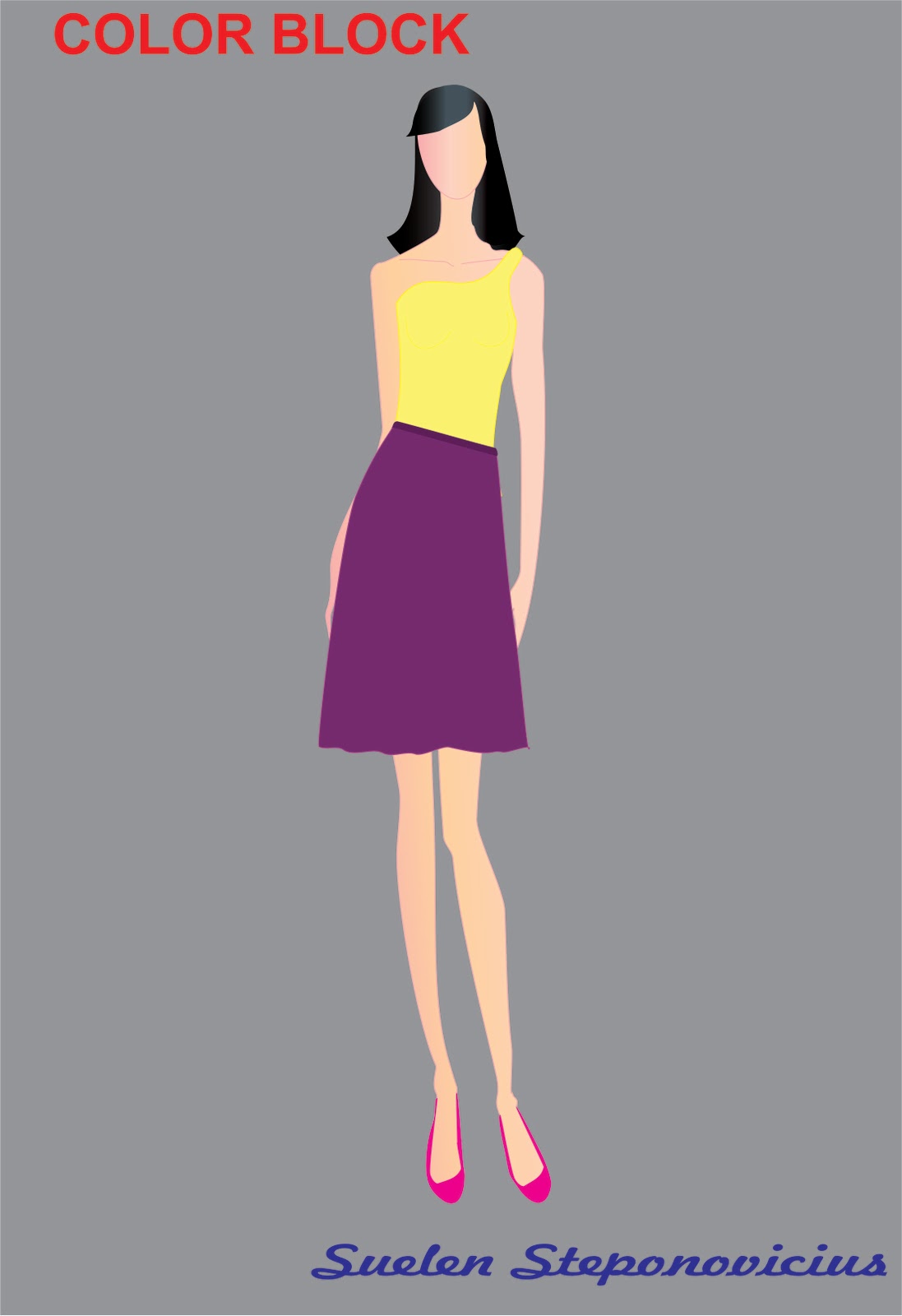 Irmãs Stepon: Croquis do Color Block