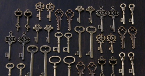 Need Wedding Favors?: Antique Brass Key Set