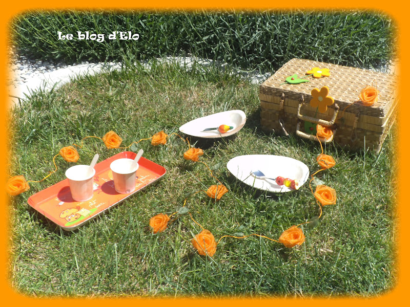 LE BLOG D'ELO: Déco extérieur "goûter orangé"...