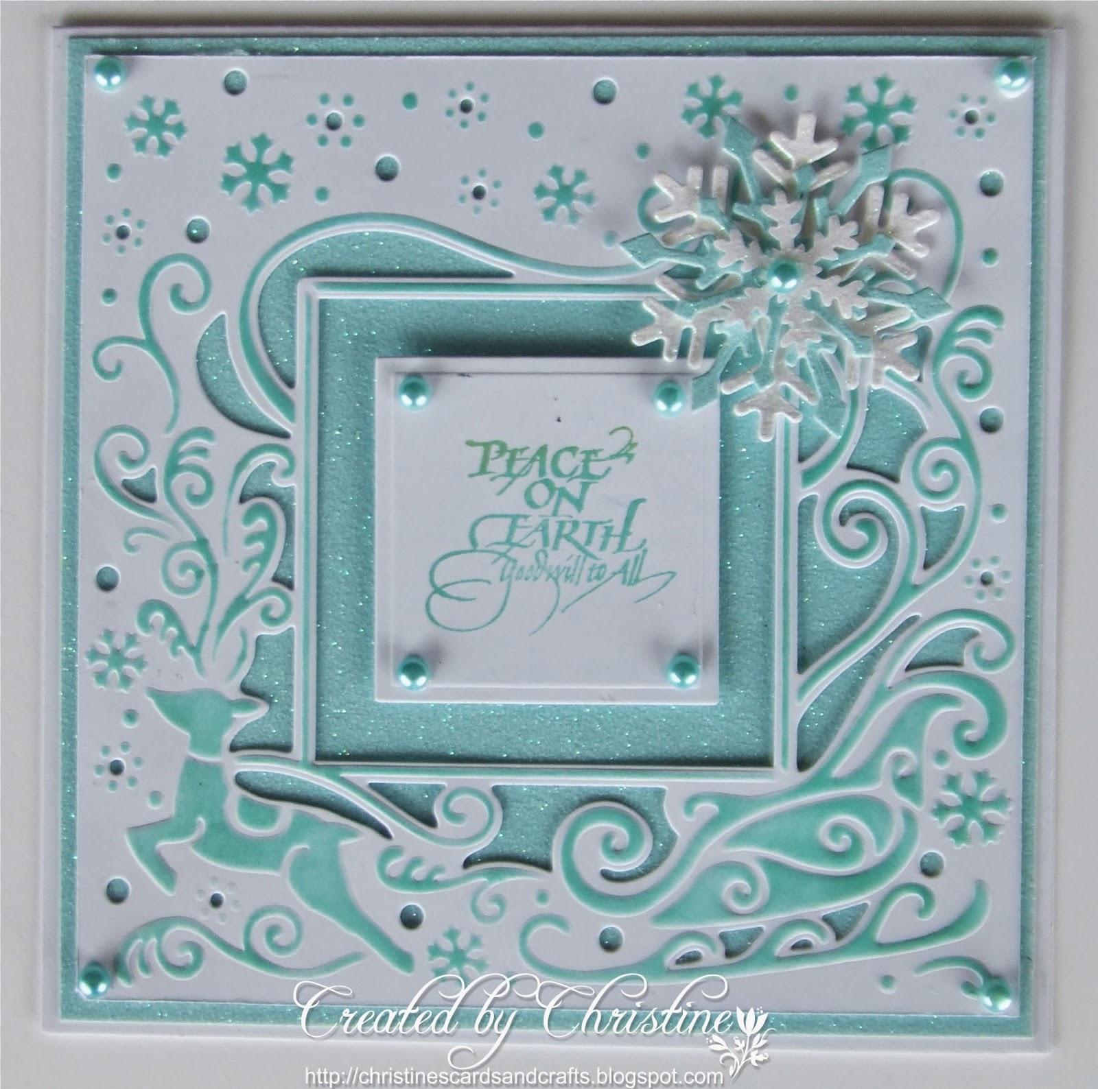 Christine's Cards and Crafts: Aqua Christmas