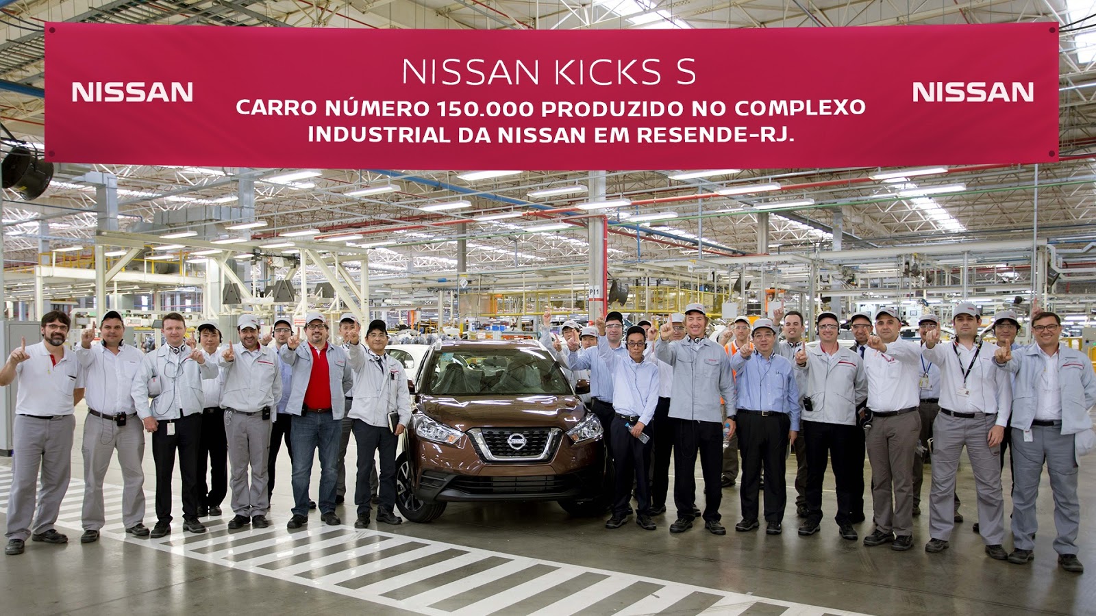 Fábrica da Nissan em Resende (RJ) chega a 150 mil carros produzidos