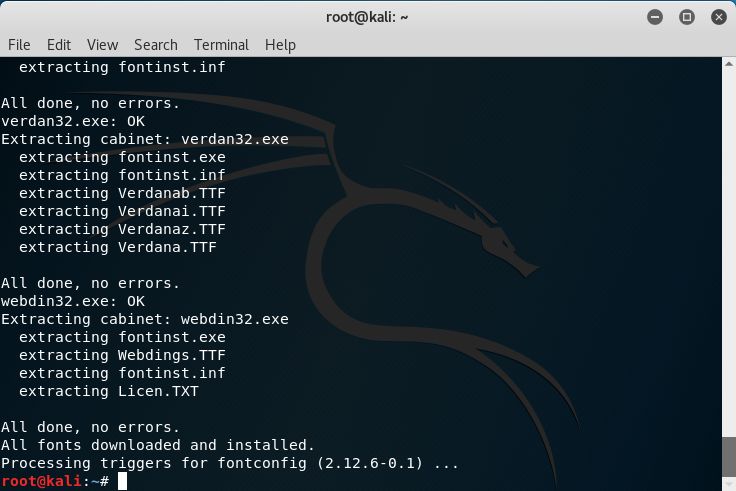 Information Technology: Kali Linux: Installazione Fonts Microsoft Core
