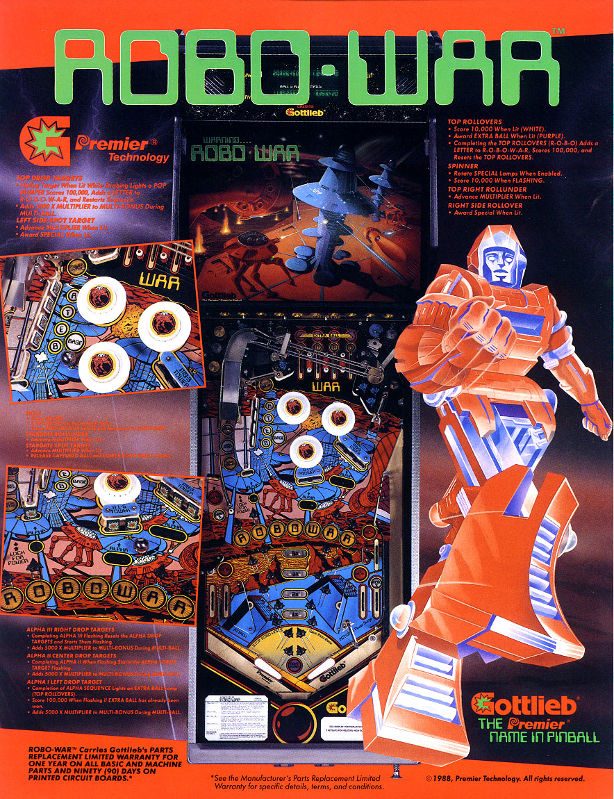 MONSTER BRAINS: Pinball Machines - Beware Of Maniacal Robots!