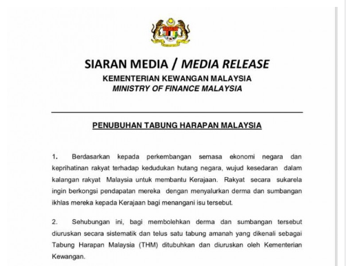 Tun M Lancar Tabung Derma Bantu Negara | Selangor Darul Info