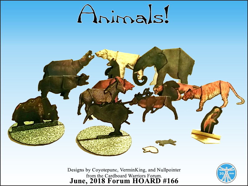 One Monk Miniatures: Forum Horde #166 - Animals!