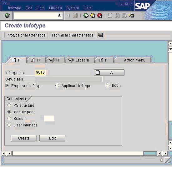 SAP ABAP: How to Create a new Infotype