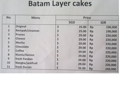 Batam Driver / Batam Private Driver: Batam Things To Do : Batam Layer Cake