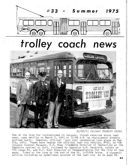 Streetcars and Spatial Analysis: Calgary, Alberta Trolley Coach ...