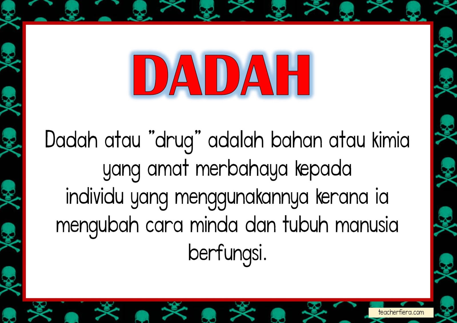 teacherfiera.com: SUDUT ANTI DADAH / ANTI DRUGS SECTION