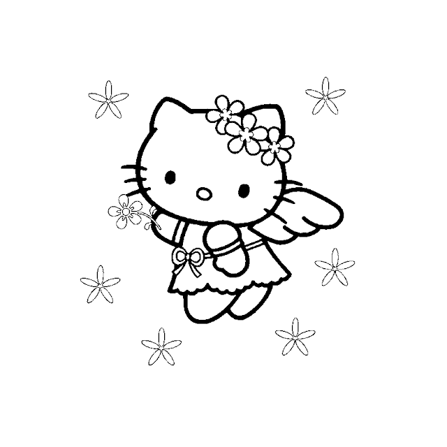 Kumpulan Mewarnai Gambar Hello Kitty - Mahir Warnai Gambar