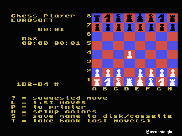 8 Bits Wiki : Chess Player Eurosoft 1988 (MSX) [Ver]