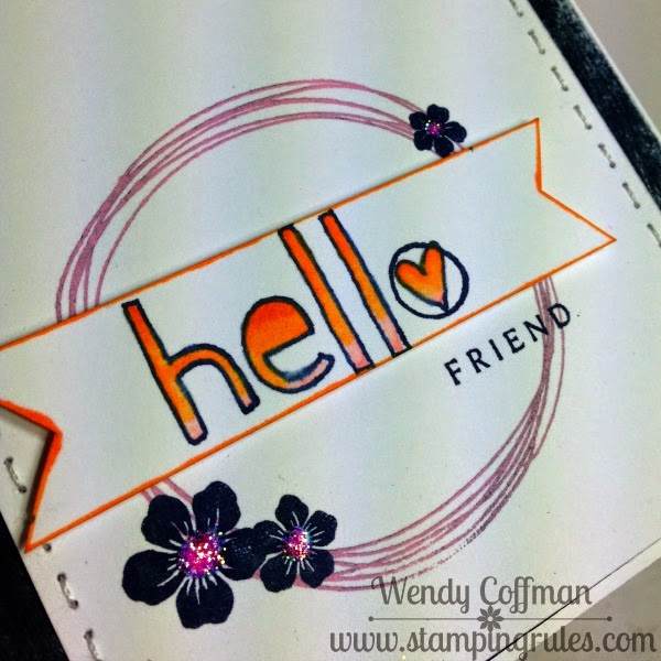 Stamping Rules!: Day 25: Hello Friend Card