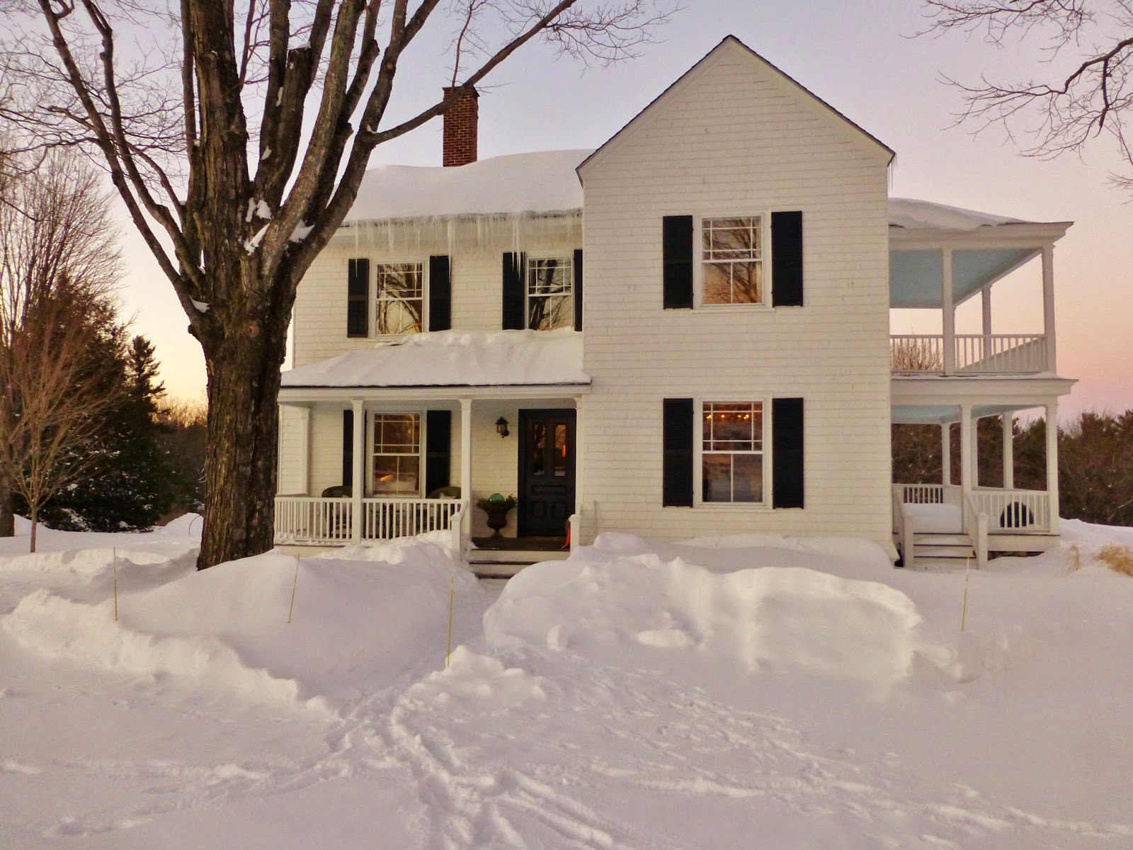 for the love of a house: the farmhouse in snow... lots of snow