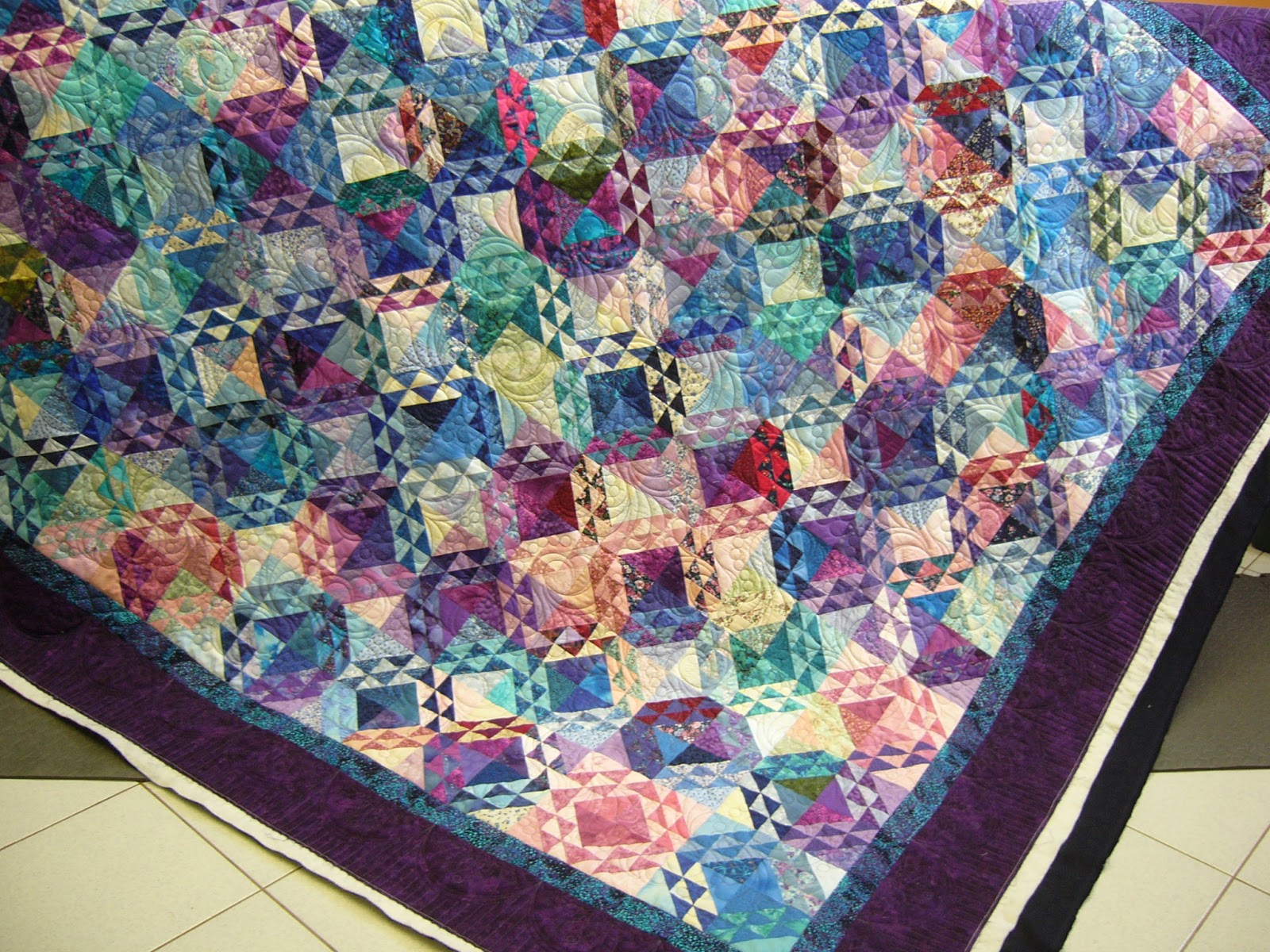 caledonia quilter: Ocean Waves Quilt with Semi-Custom Quilting