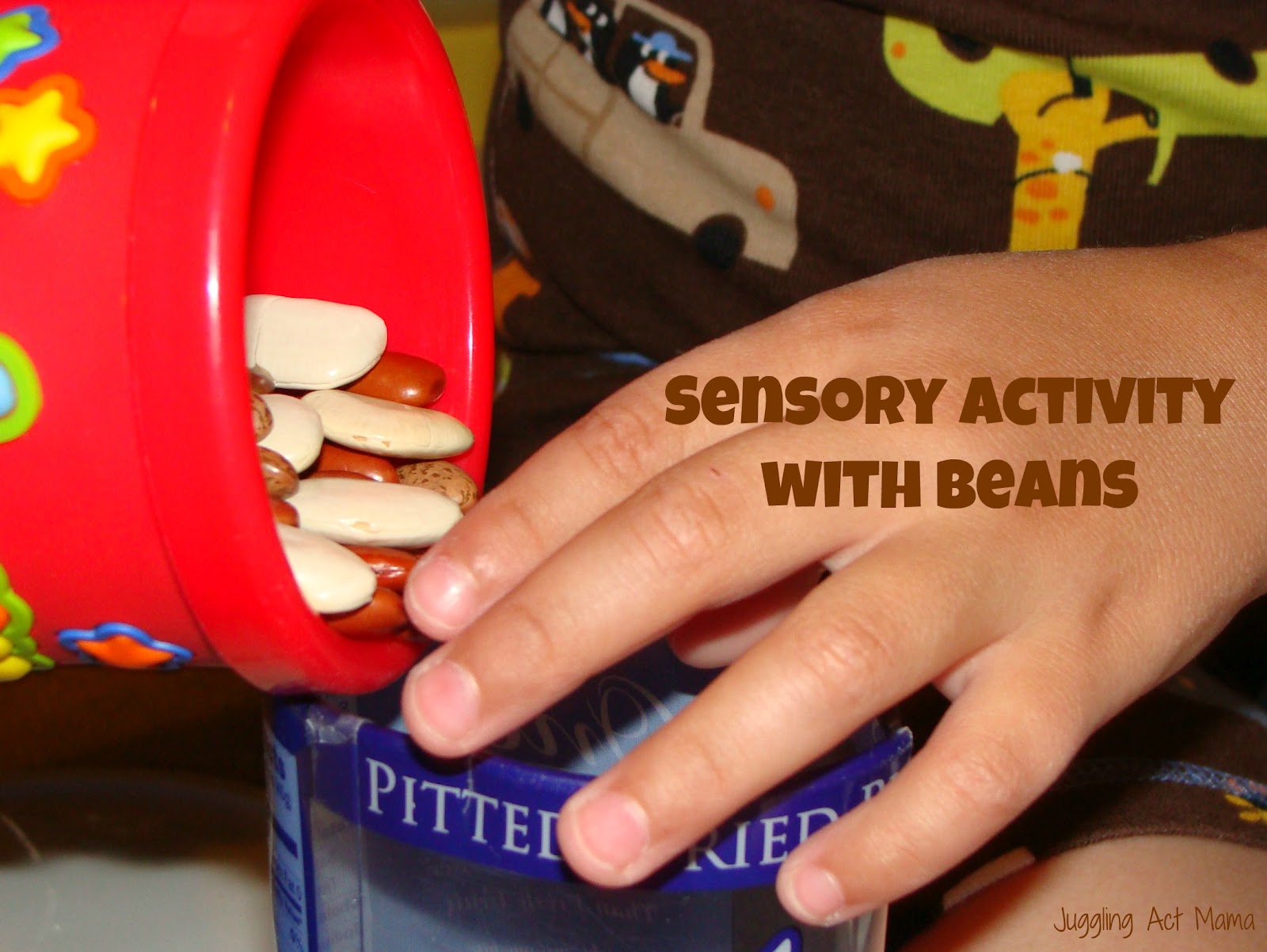 Sensory Activity with Beans - Juggling Act Mama