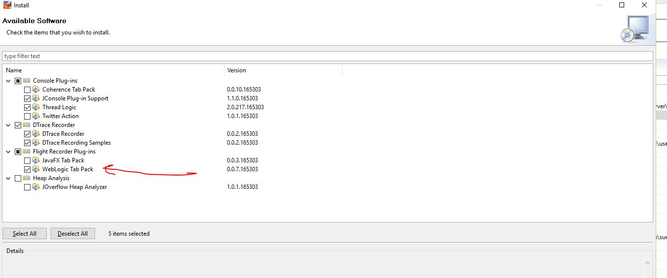 Java mon amour: Java Mission Control jmc WebLogic plugin