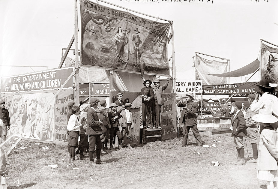 carny world: westchester county fair in new york (early 1900s)