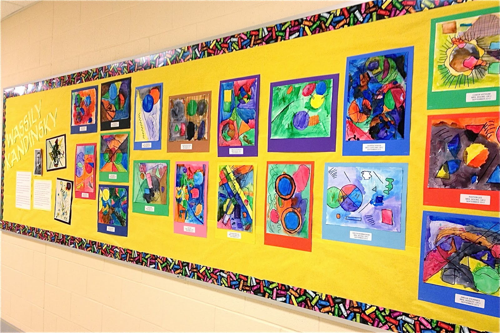 Creativity in Connecticut: Kandinsky and Mondrian Bulletin Boards