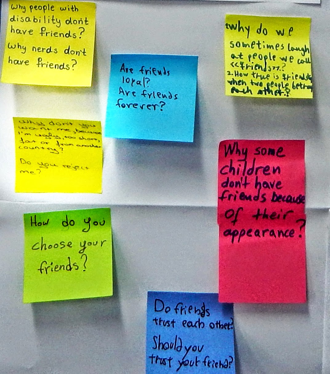 Art in the English Class : Friendship: 3-2-1 BRIDGE Final response