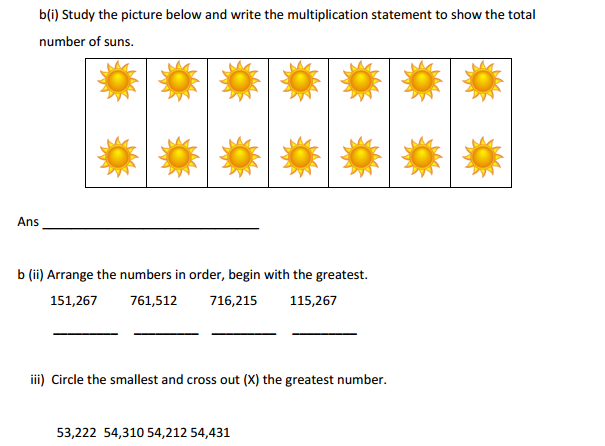 The City School: Grade 4 Mathematics Revision Worksheets