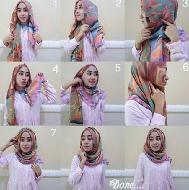 Tutorial Hijab Pashmina Satin Simple Model Terbaru 2017 - Tampil Cantik Dengan Hijab