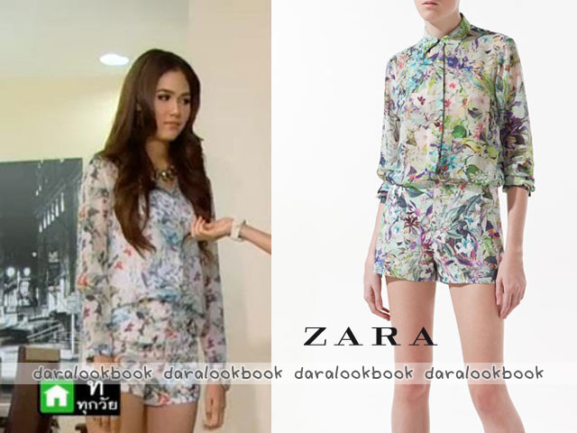 CHOMPOO : ZARA : FLORAL PRINT SET | dara lookbook