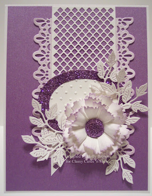 Classy Cards 'n Such: Glittery Purple Card