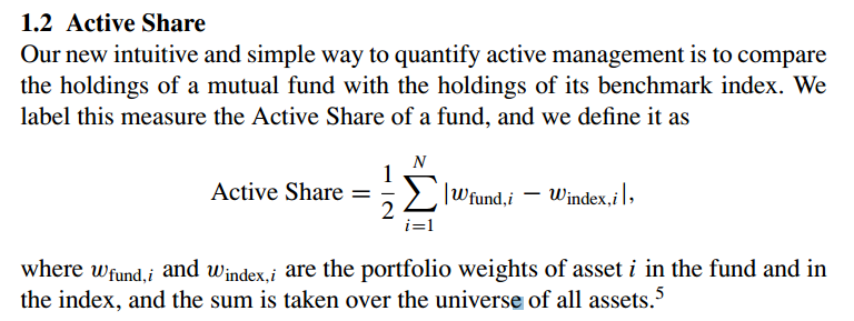 Kinskin sijoituspäiväkirja: Active share