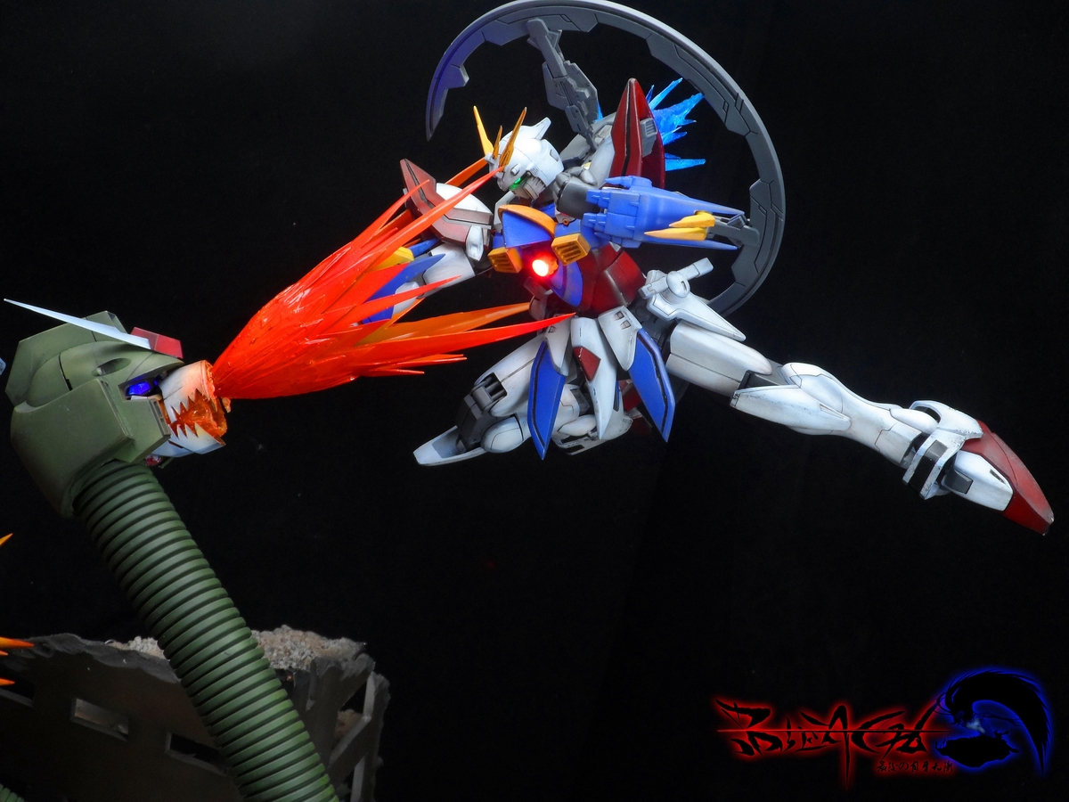 Custom Build: MG 1/100 God Gundam VS Devil Gundam Diorama