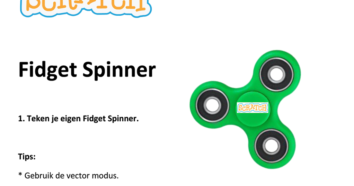 Programmeren met Scratch: Virtuele Fidget Spinner