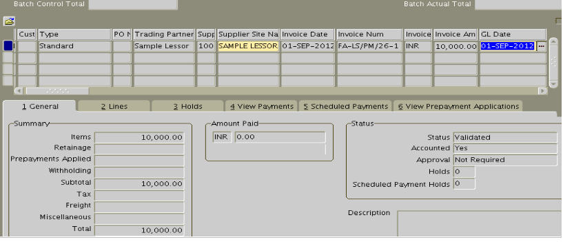 Oracle Apps Finance : Oracle Lease Asset Step by step With Transaction