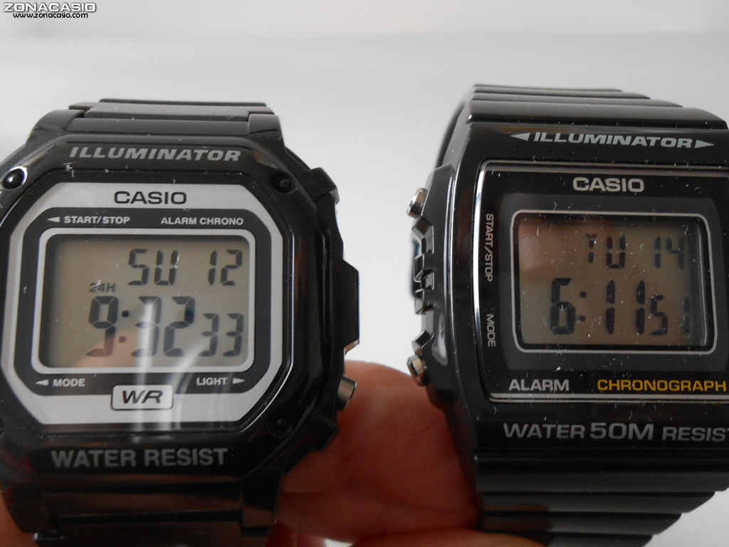 Zona Casio: Comparativa: Casio W-215 vs F-108