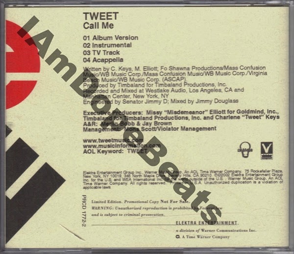 iAmDopeBeats Catalog: Tweet - Call Me [Promo CD Single]