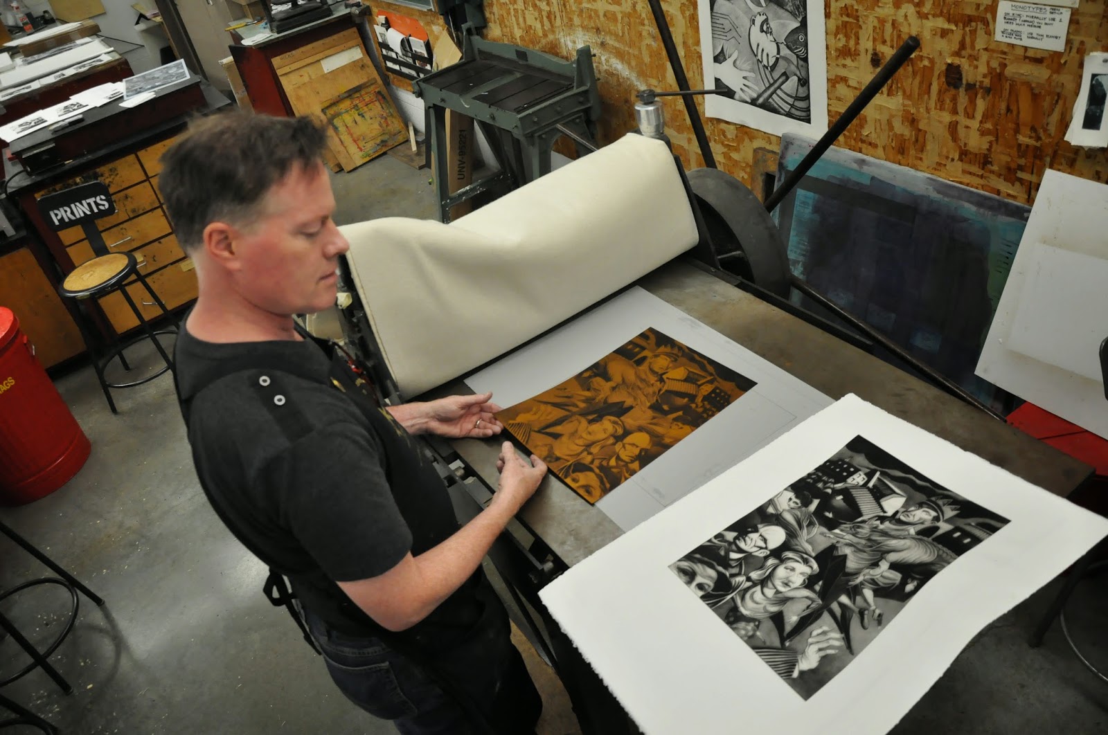 Geo Sipp: Pulling a Print of The King Of Algiers