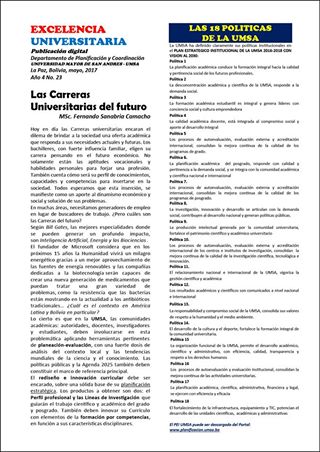 "Las Carreras Universitarias del Futuro". Una publicación del ...