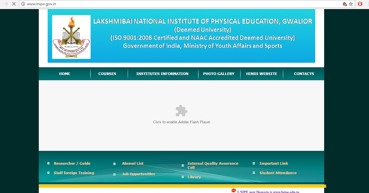 Lakshmibai National Institute of Physical Education (LNIPE) in ...