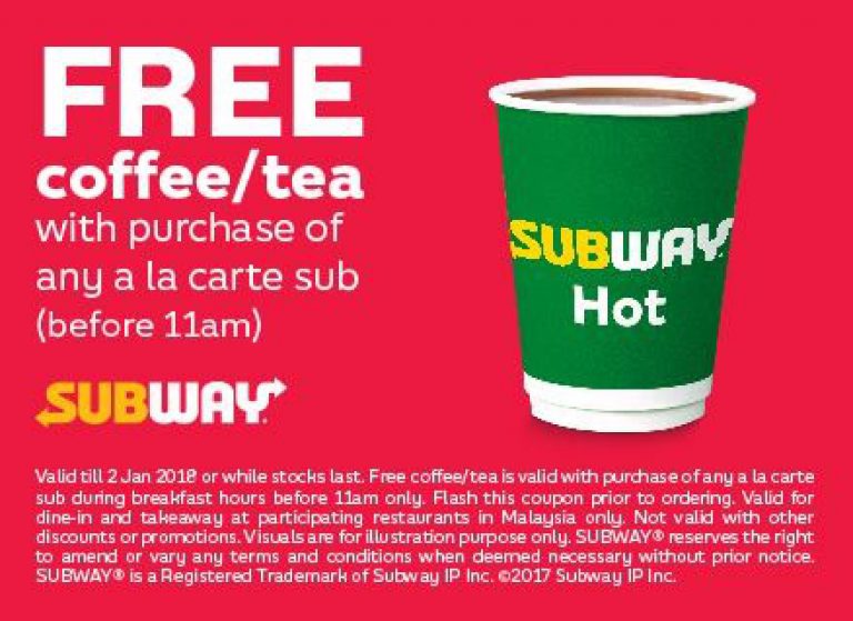 Subway 免费送出无限量Voucher ！是时候去吃Subway了！ - Leesharing