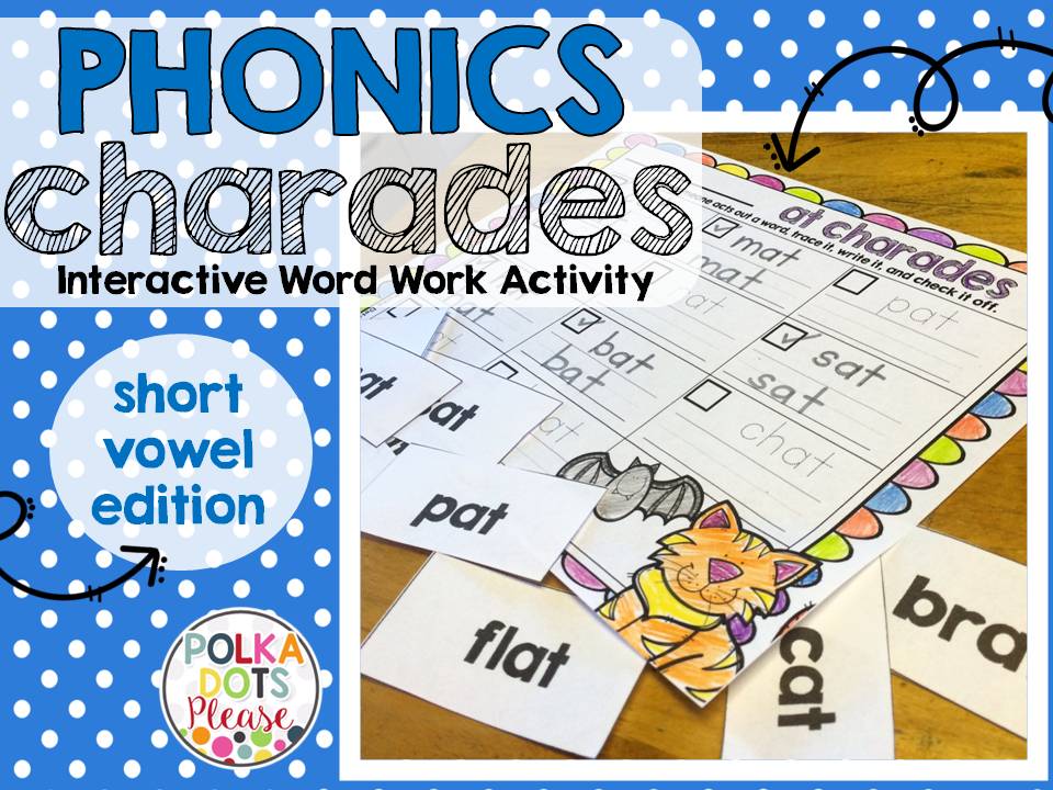 Phonics Charades Fun - Polka Dots Please