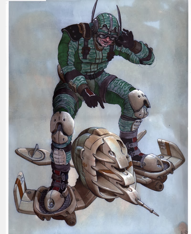 Arte conceptual no utilizado del Duende Verde y Dr. Octopus de Sam Raimi