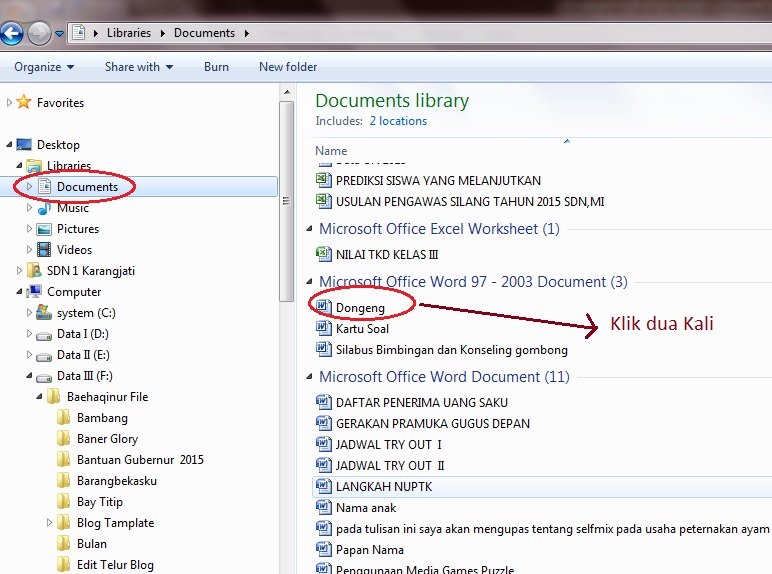 Cara Menyimpan Dan Membuka Dokumen Microsoft Word - Sinau Komputer
