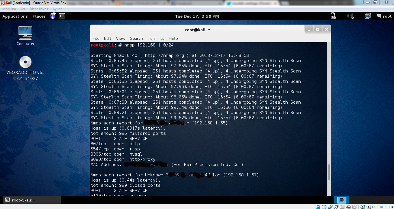 NMAP comandos basicos en Kali Linux