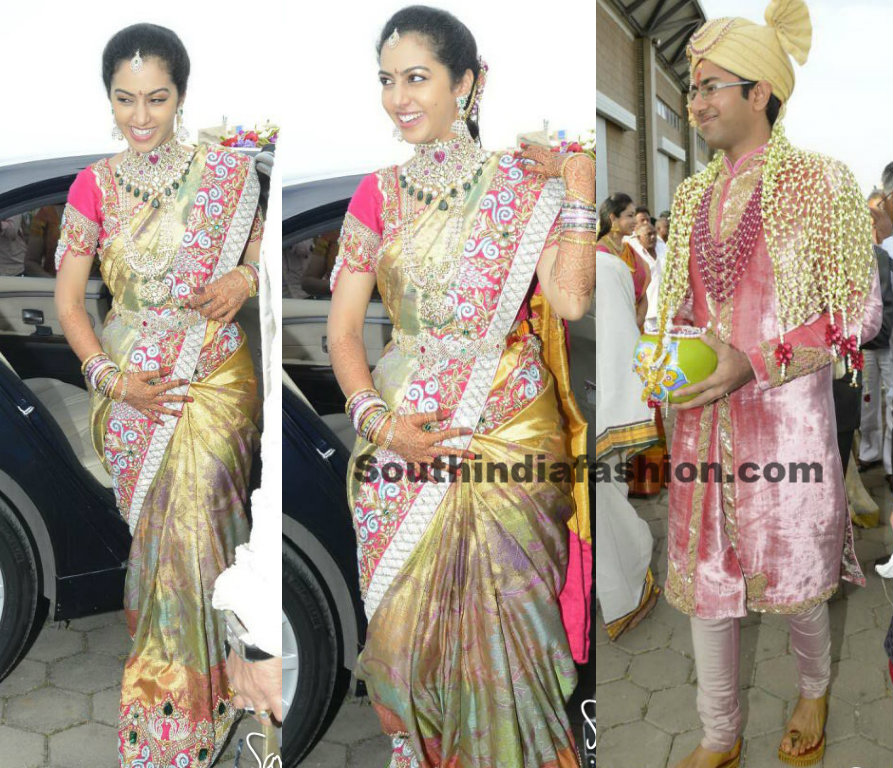 Balakrishna Daughter Tejaswini's Wedding Saree – South India Fashion