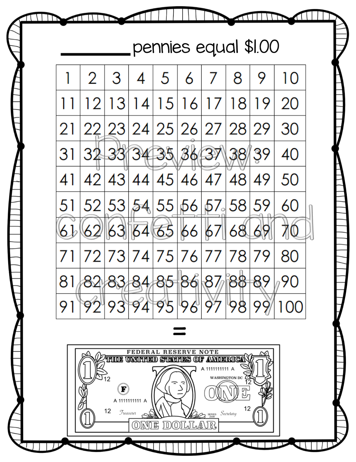 Spoonful of Confetti and Creativity: Teaching Money!