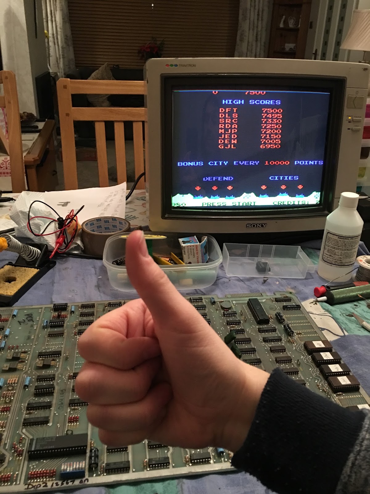 Atari Missile Command PCB repair | ukVac: UK's Video Arcade Collecting