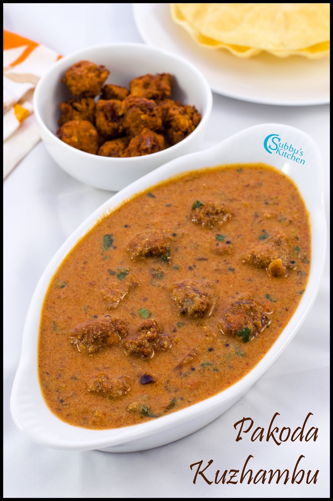 Pakoda Kuzhambu Recipe - Subbus Kitchen