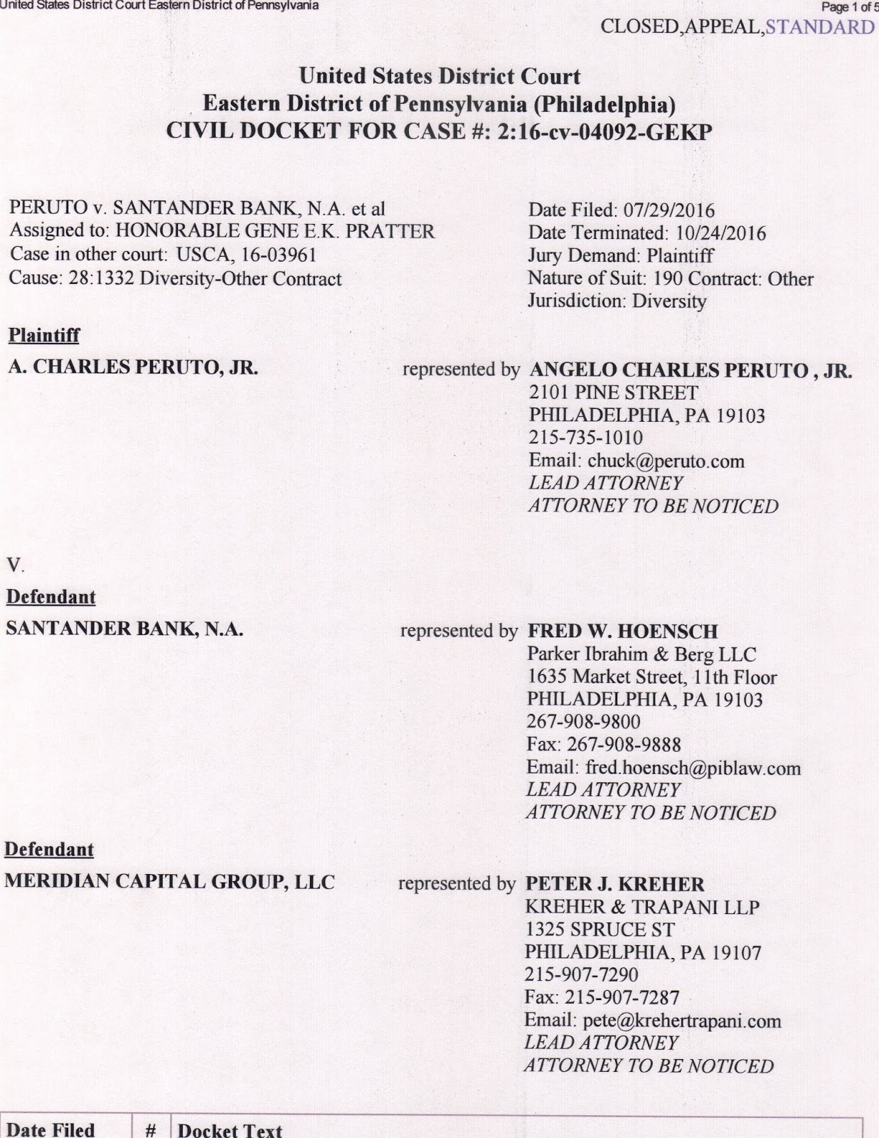 Peruto v. Santander Bank